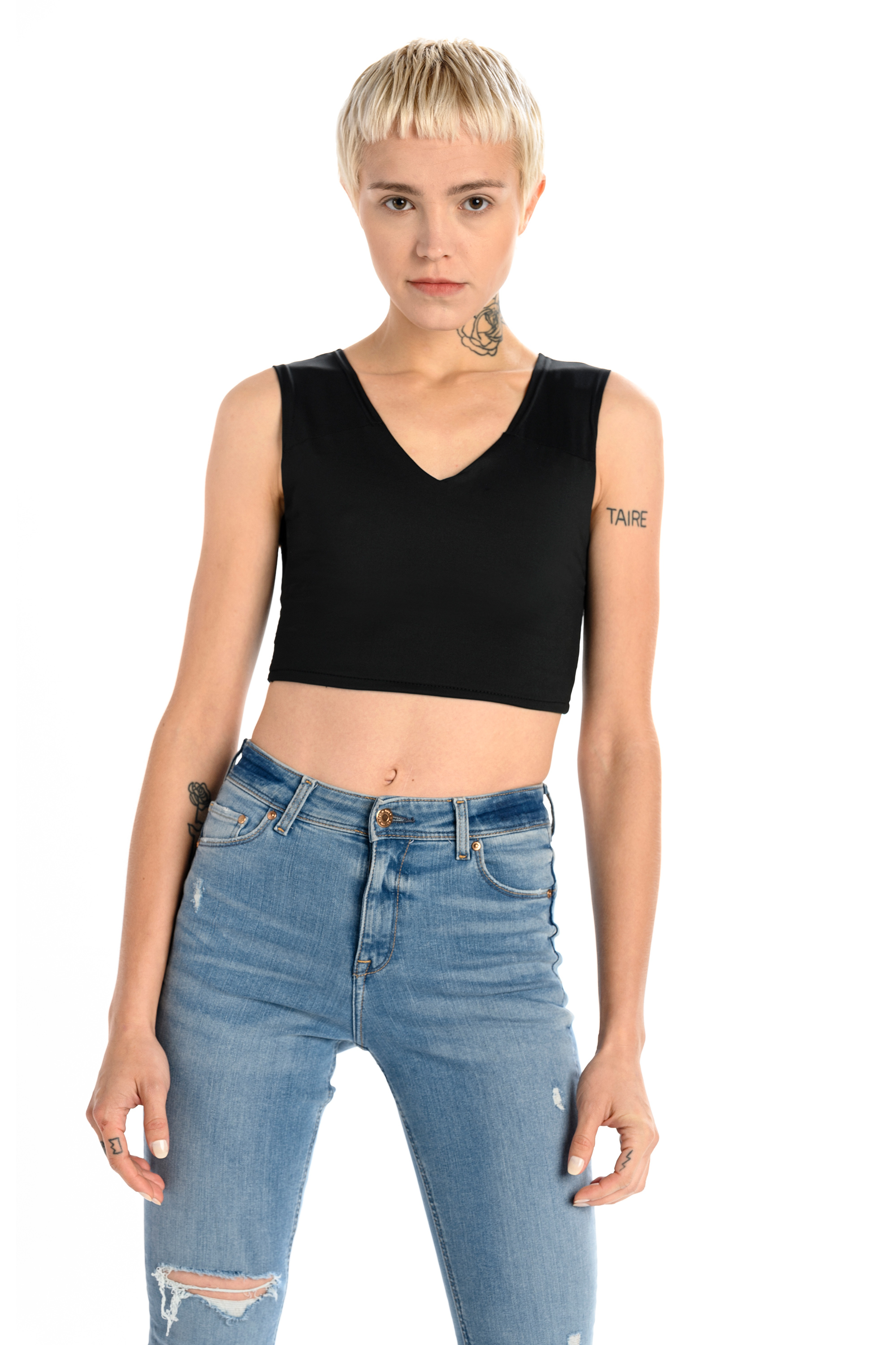 BASIC SHORT BLACK CHEST BINDER